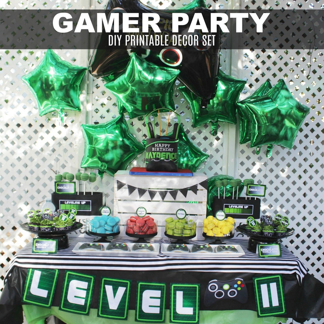 Video Game Party Birthday Decorations Video Game Party Printable Gamer ...