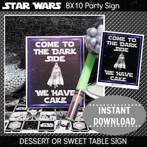 Star Wars Printable Sign Star Wars Birthday Sign Star Wars Decoration ...