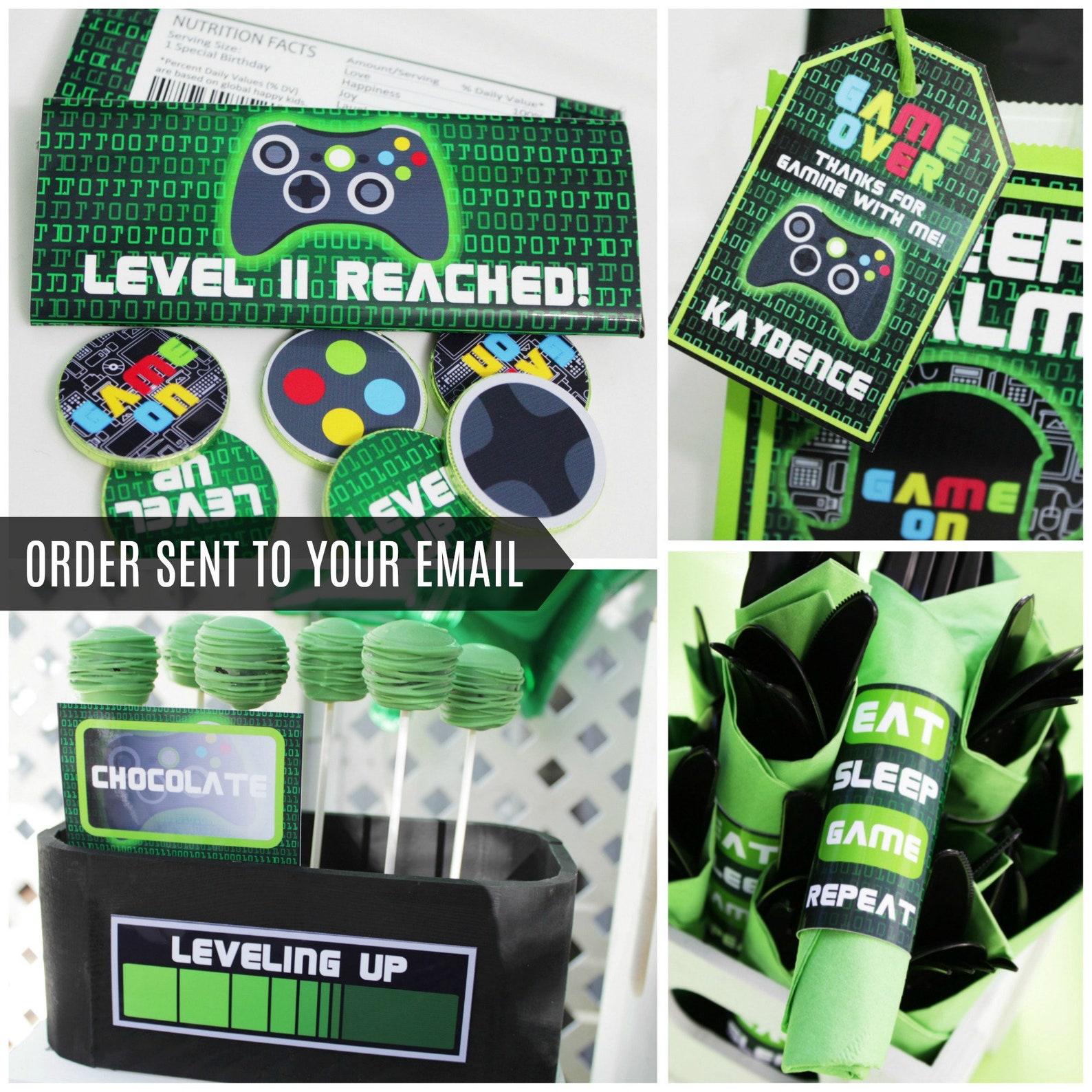 Video Game Party Birthday Decorations Video Game Party Printable Gamer ...