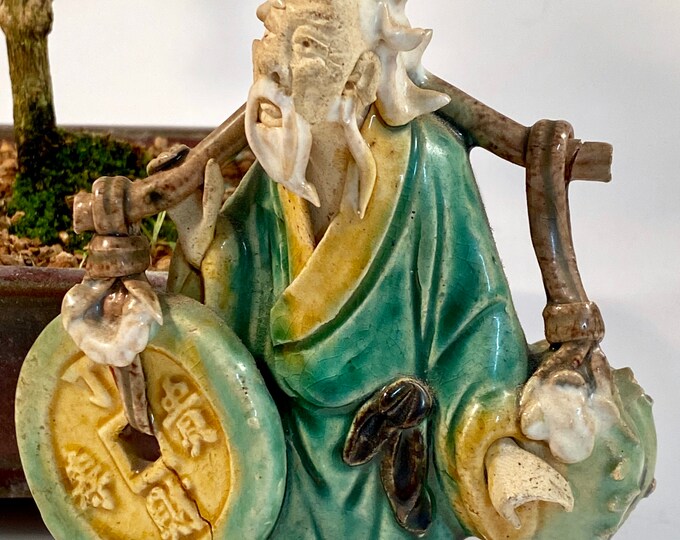 Vintage Chinese Mud Man | Shekwan Mud Man Mudware | Majolica Mudman ...