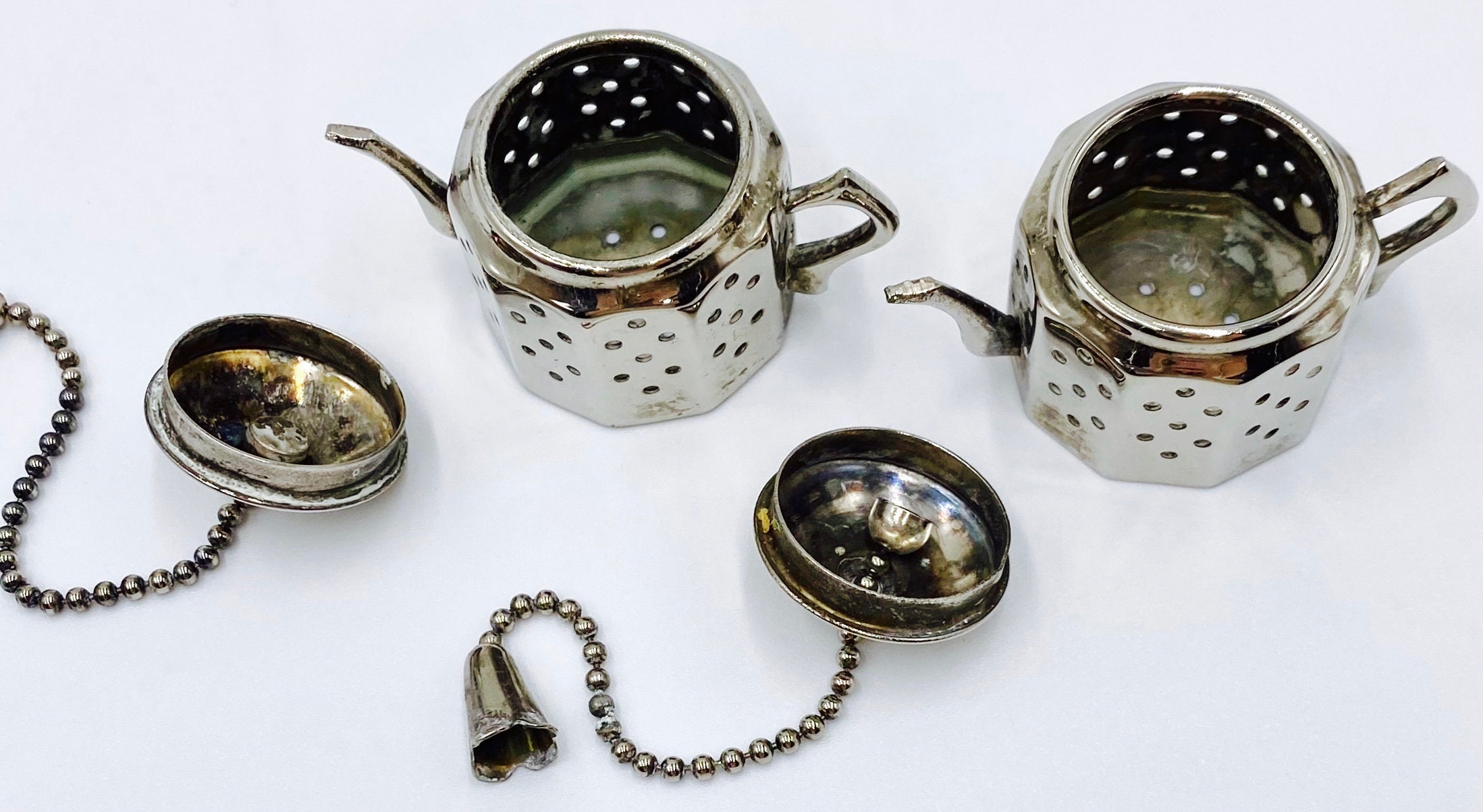 Vintage “mi-tea” Silver Plate Teapot-shaped Tea Strainer | Tea Infuser ...