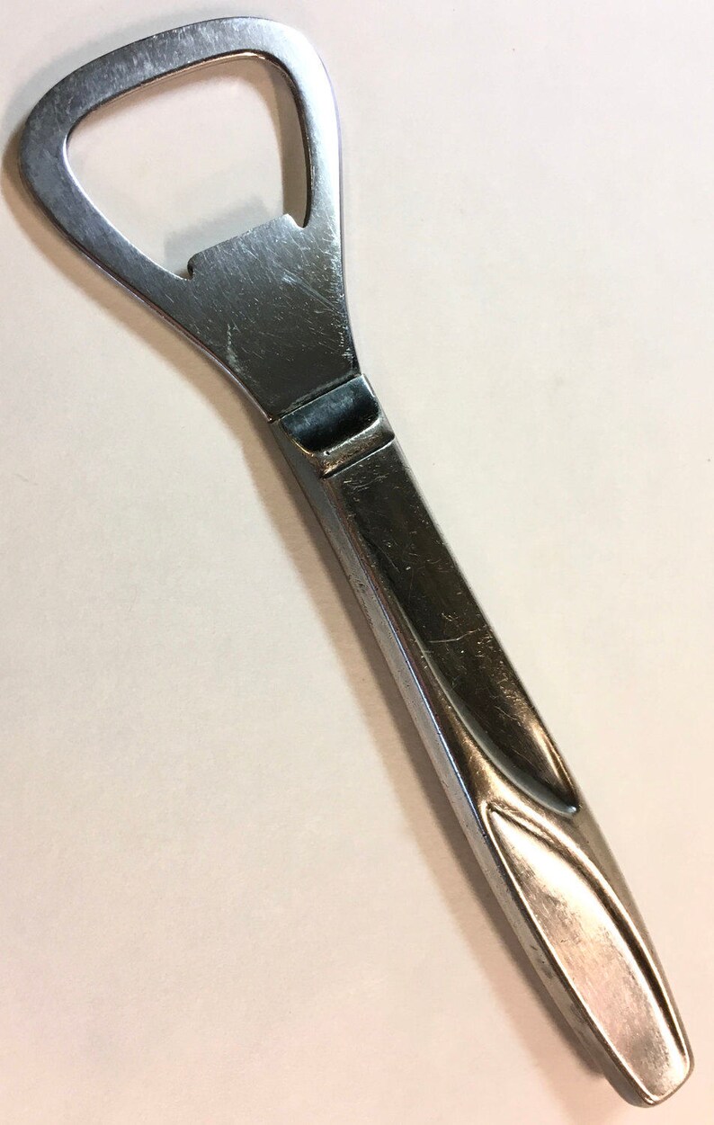 Vintage Bottle Opener Mid Century Modern Barware Silver - Etsy
