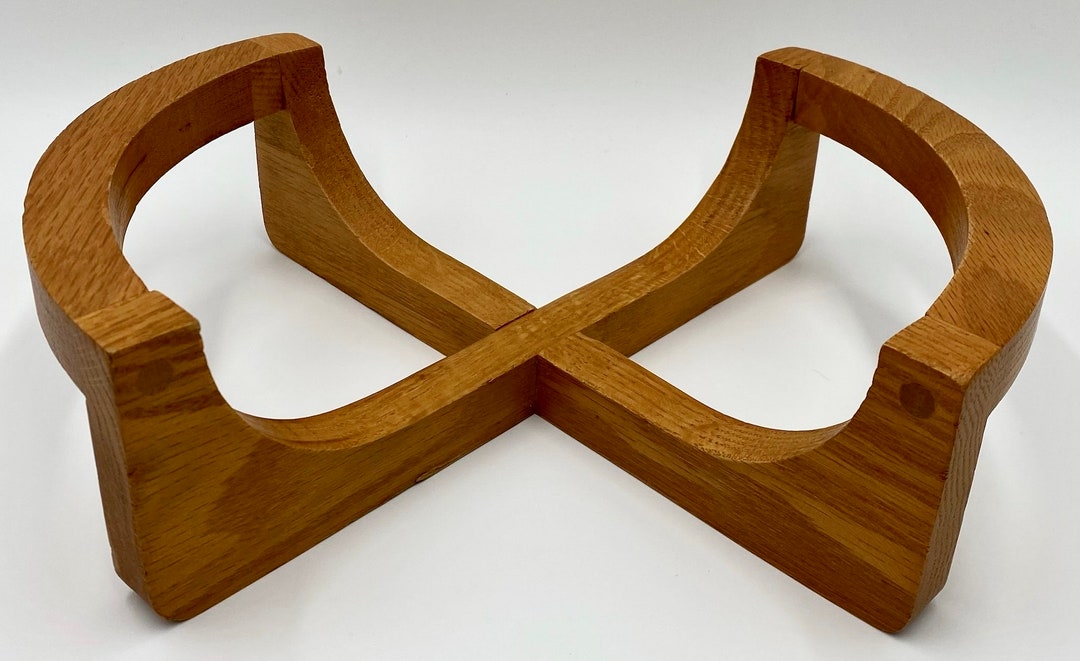 Vintage Retro Wooden Salad Bowl Stand | STAND ONLY | Stand for Fruit ...