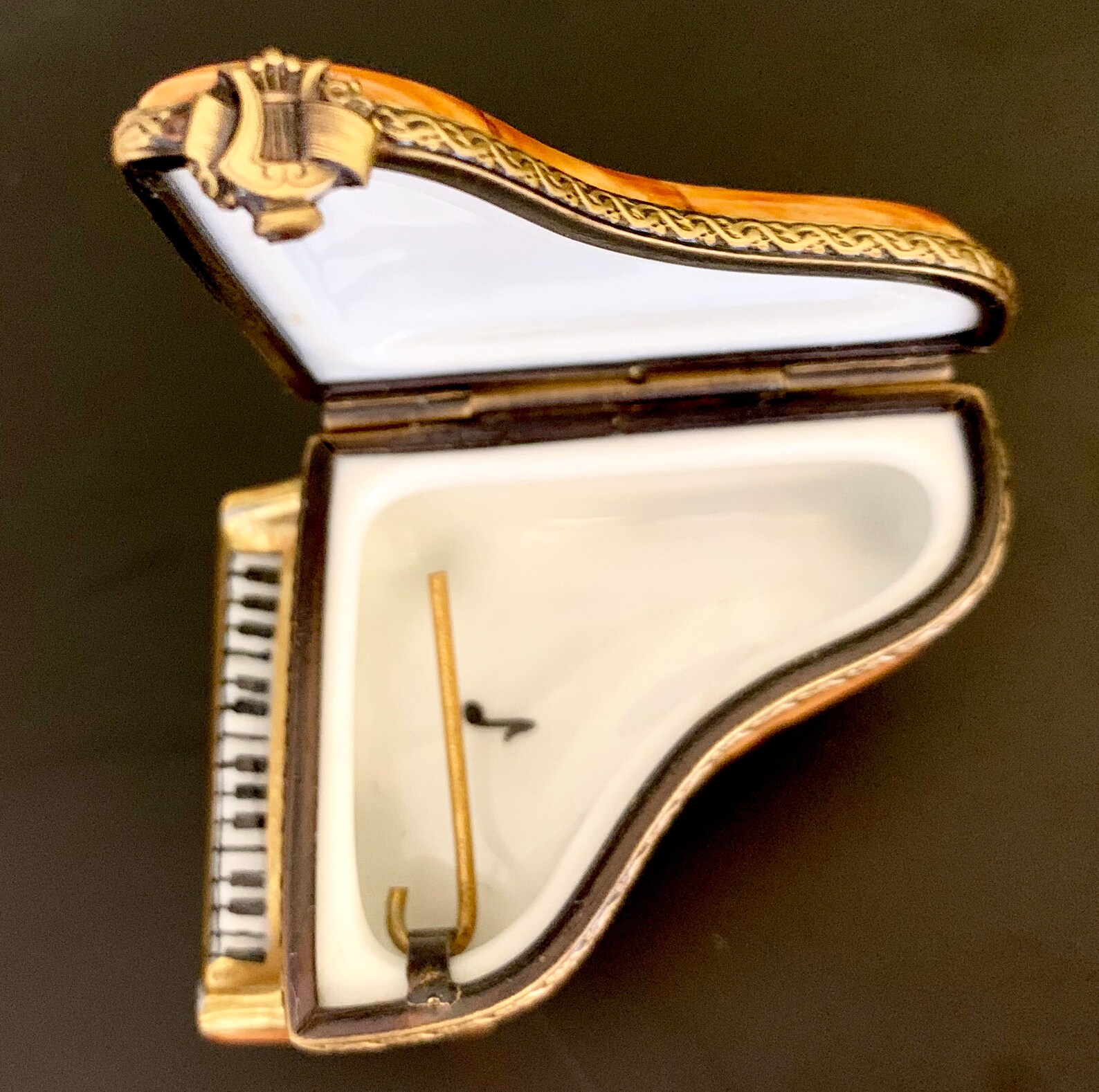 Limoges Piano Trinket Box | Limoges Hinged Box | Grand Piano Trinket ...
