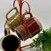 Vintage Retro Painted Metal Coffee Mug Tree FOUR or SIX Arm Mug Holder ...