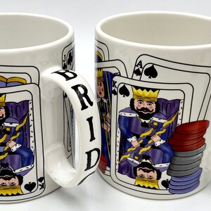 Vintage Ceramic Coffee Mugs | Card Game Mugs | Mugs With Face Cards ...