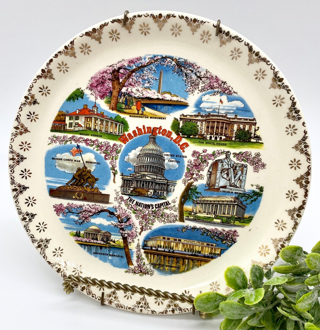 Vintage Porcelain Souvenir Plate | Washington D.C. | the Capitol ...
