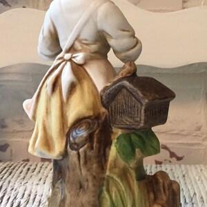 Vintage Homco #8880 Boy and Girl Statues | Farmer Boy With Chicken ...