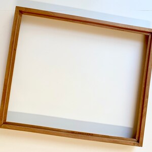 Vintage Wooden Gallery Frame Solid Wood Frame Open Frame Needlework ...