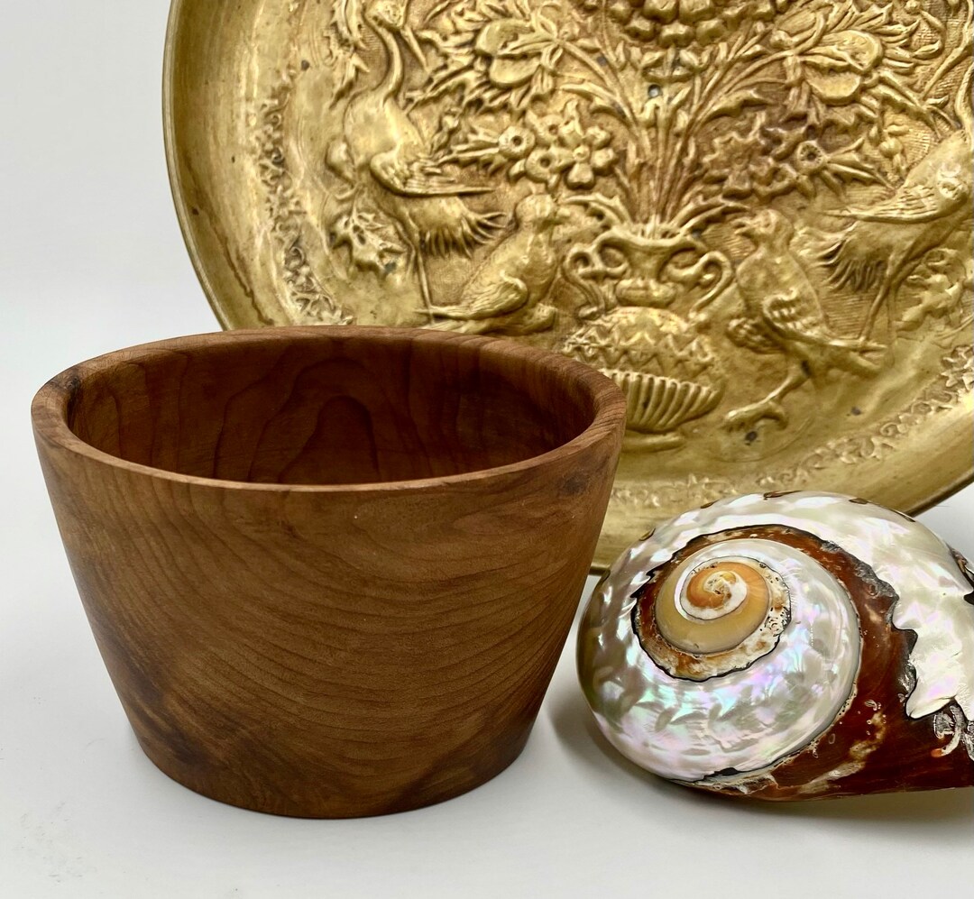 Small Wooden Bowl | Hand-crafted Wooden Bowl | Flared Wooden Bowl ...