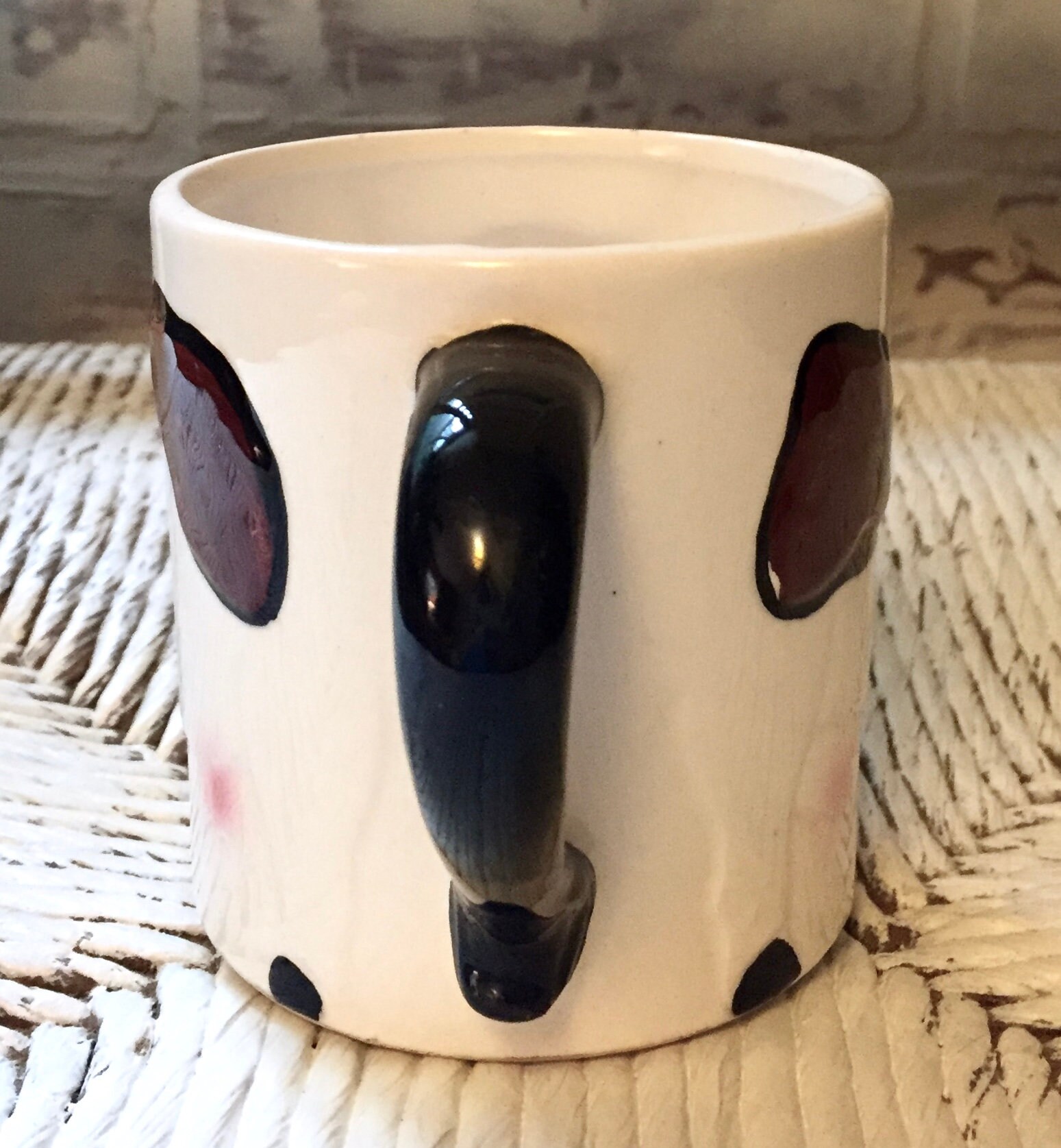 Vintage Ceramic Cow Mug Cow Coffee Cup Dimensional Cow Mug - Etsy