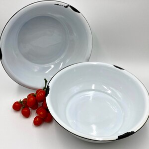 Large Enamel Wash Basin Bowl | Soak Prep Serve | Solid Color Bowl ...