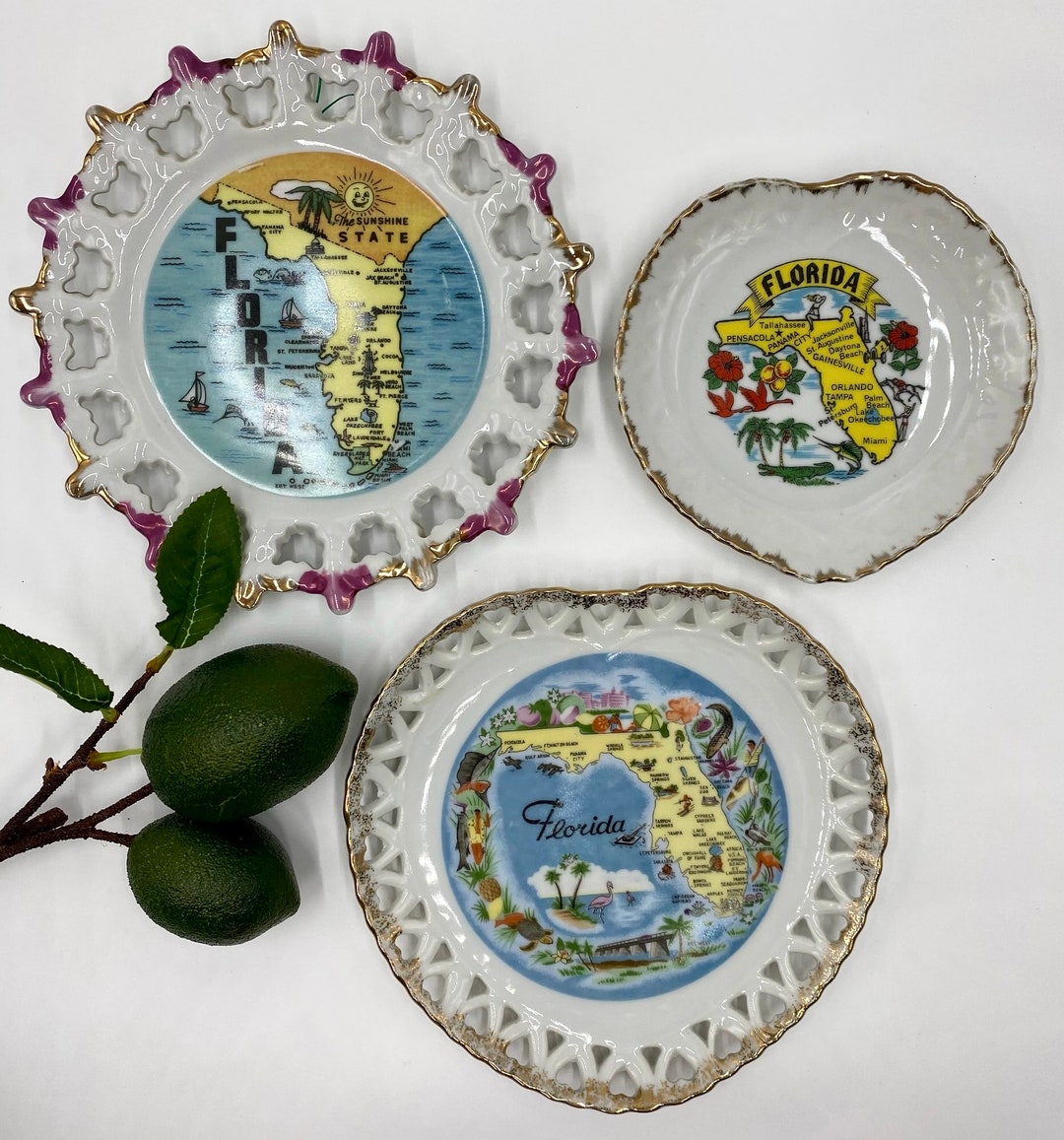 Charming Vintage Florida Souvenir Plate | the Sunshine State | Kitschy ...