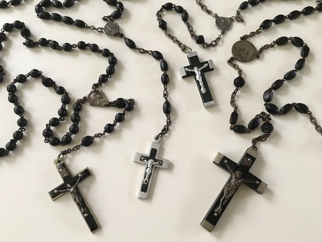 Beautiful Vintage Mid Century Modern French Rosaries Catholic Prayer ...