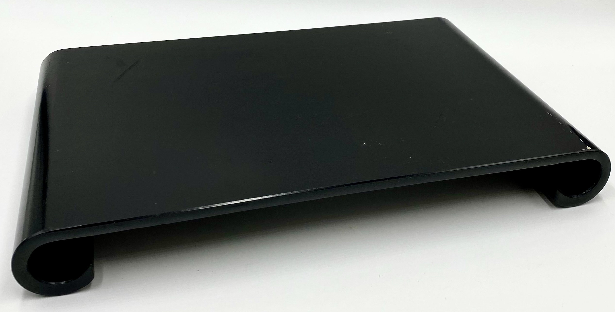 Vintage Black “lacquerware” Display Stand | Scrolled Asian Style ...