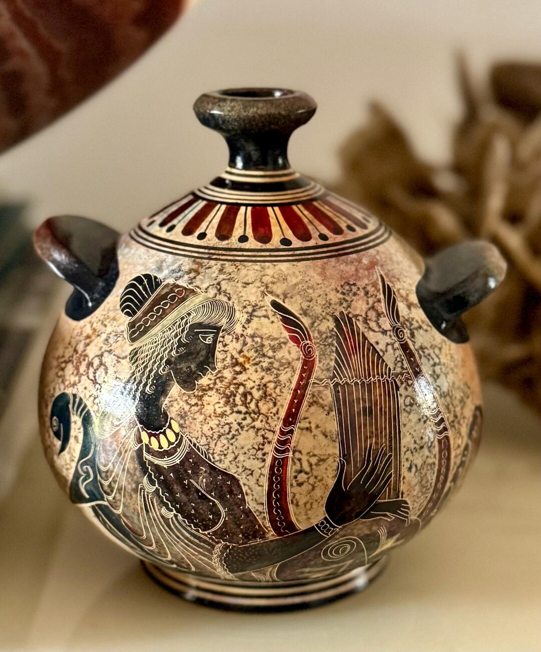 Vintage Reproduction Greek Pottery Vessel | Greek Classical Period ...