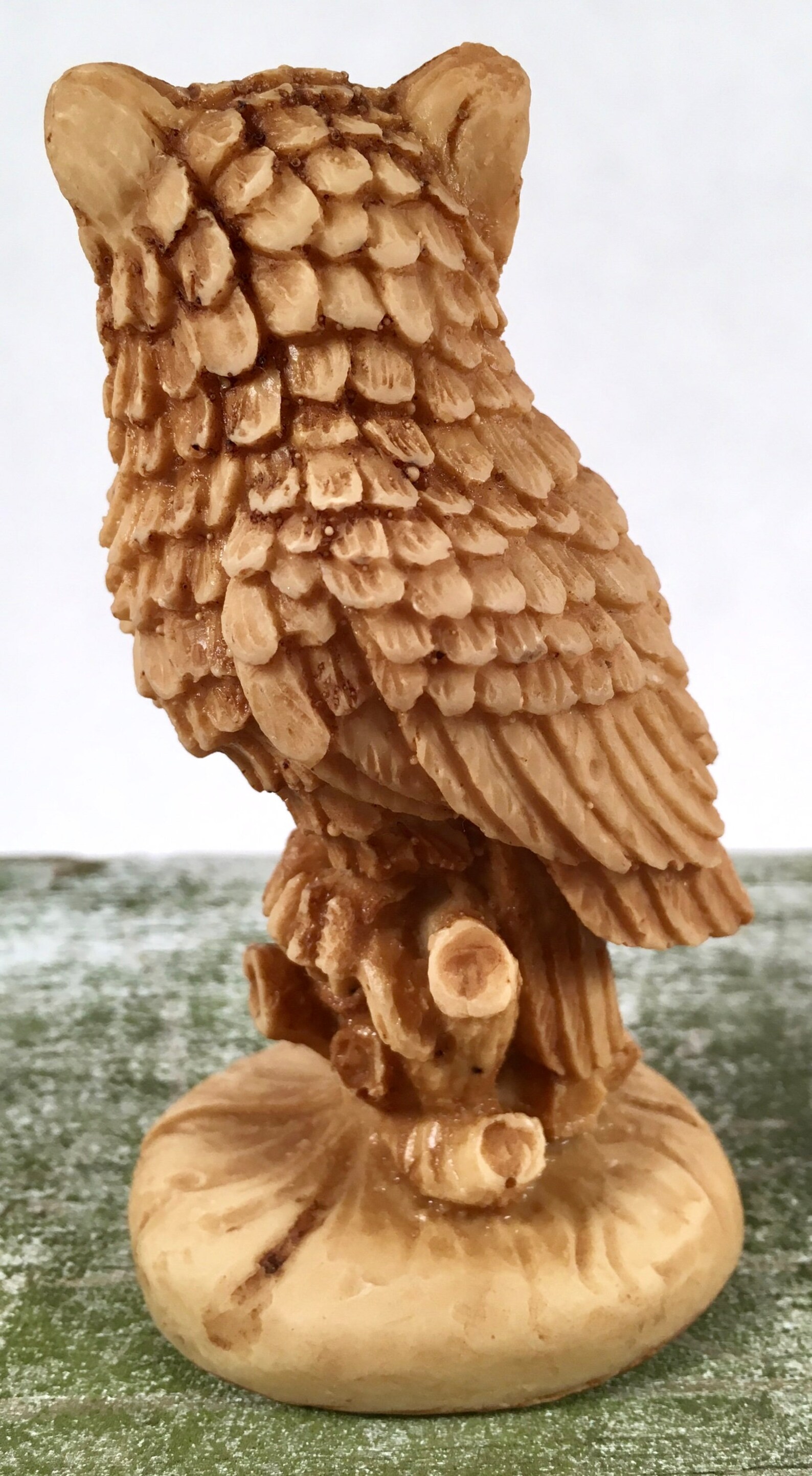 Vintage Carved Resin Owl Statue | Owl Figurine | Owl Sculpture | Owl ...