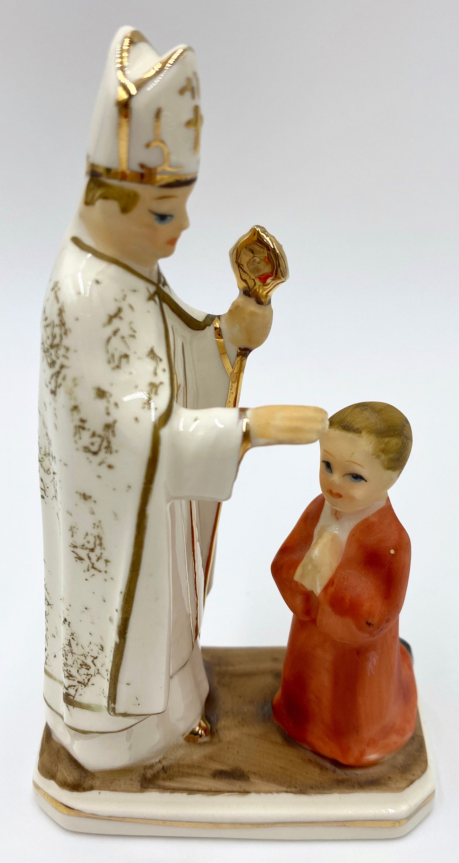 Vintage First Holy Communion Figurines Painted Ceramic - Etsy