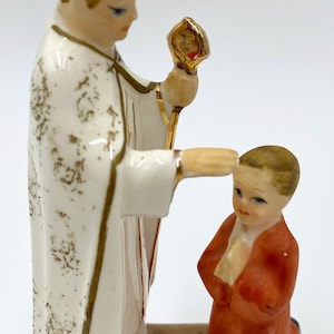 Vintage First Holy Communion Figurines | Painted Ceramic Porcelain ...