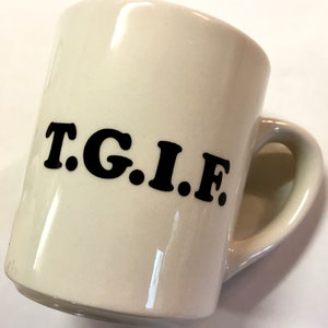 Vintage Retro Coffee Mugs "i Love Sailing" | "i Love Tennis" | "tgif ...