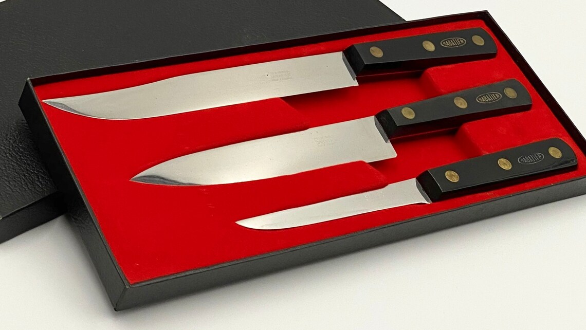 Vintage French Sabatier veritable Kitchen Knives Full Tang | Etsy