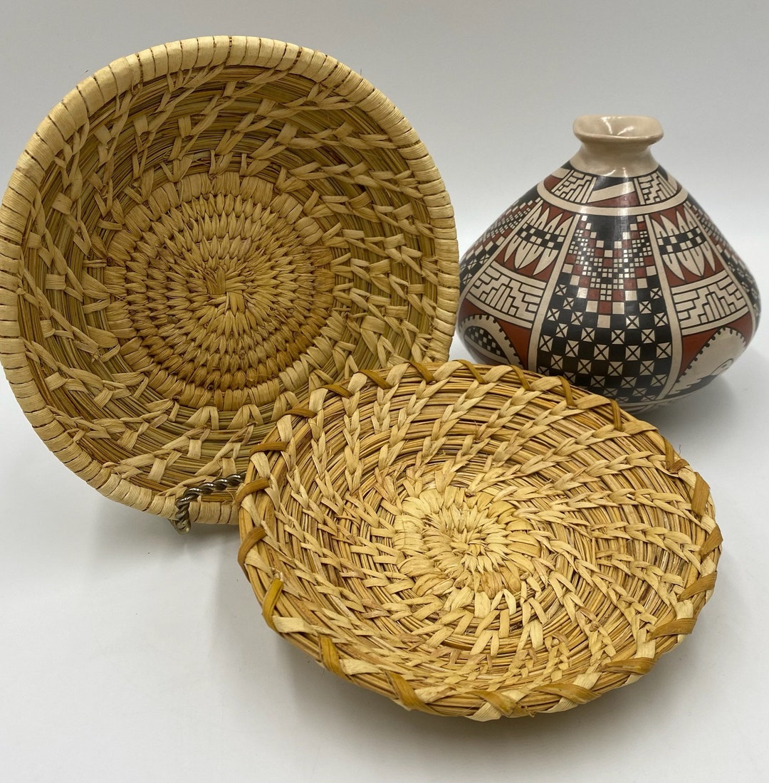 Vintage Native American Basketry | Hand Woven Bowl | Tohono O’odham Basket | Child Weaver | Mi ...