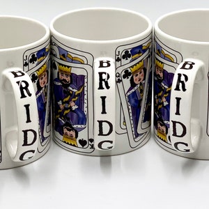 Vintage Ceramic Coffee Mugs | Card Game Mugs | Mugs With Face Cards ...