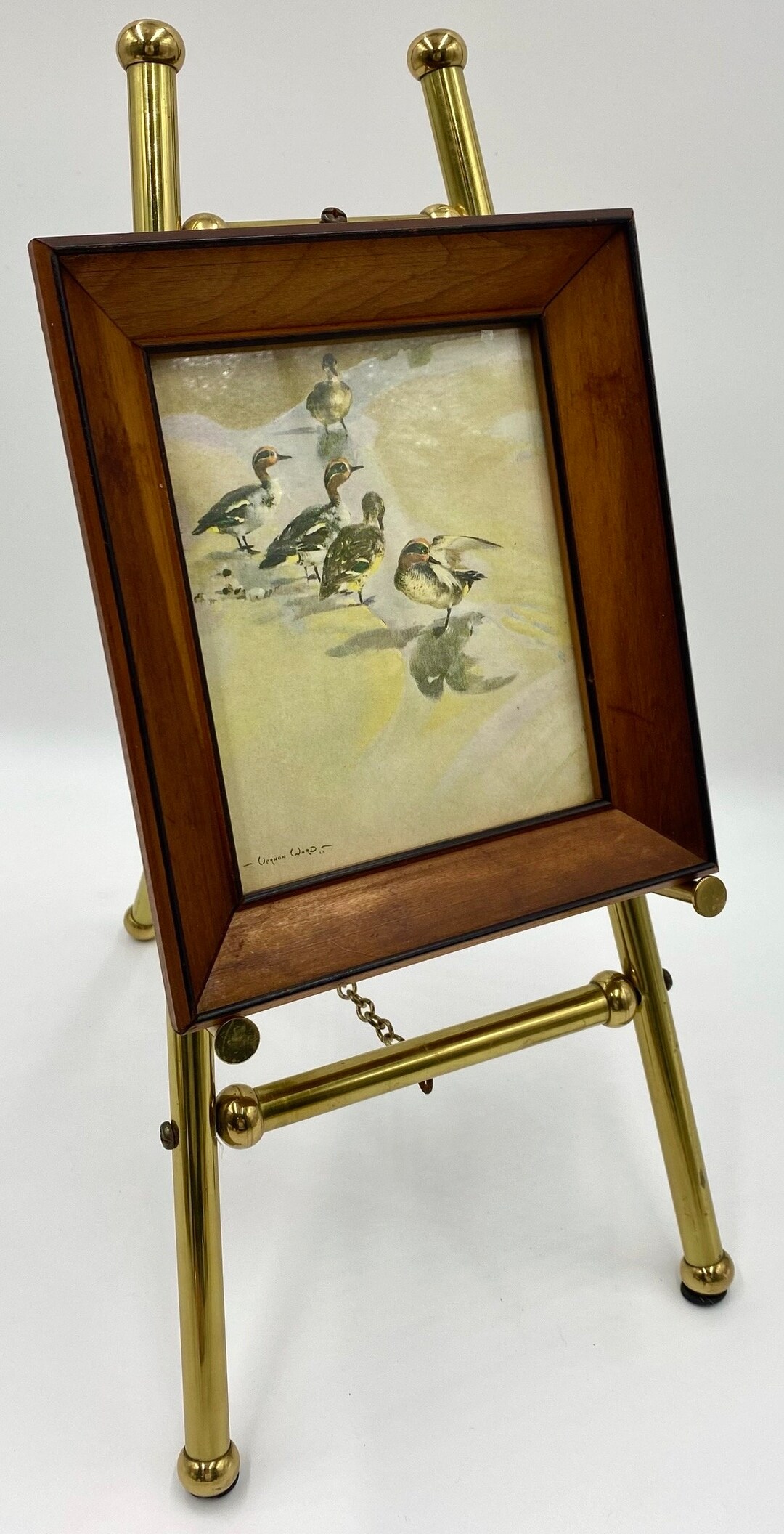 Sweet Vintage Duck Artwork by Vernon Ward | Five Mallard Ducks | Small ...