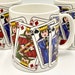 Vintage Ceramic Coffee Mugs | Card Game Mugs | Mugs With Face Cards ...