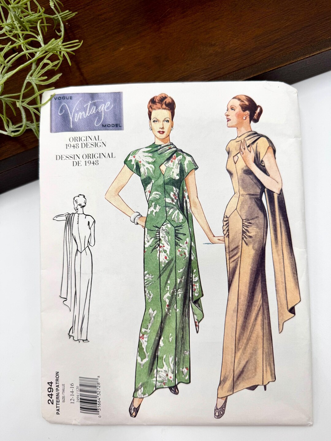 Vogue Vintage Model Sewing Pattern | Original 1948 Design | Vogue ...