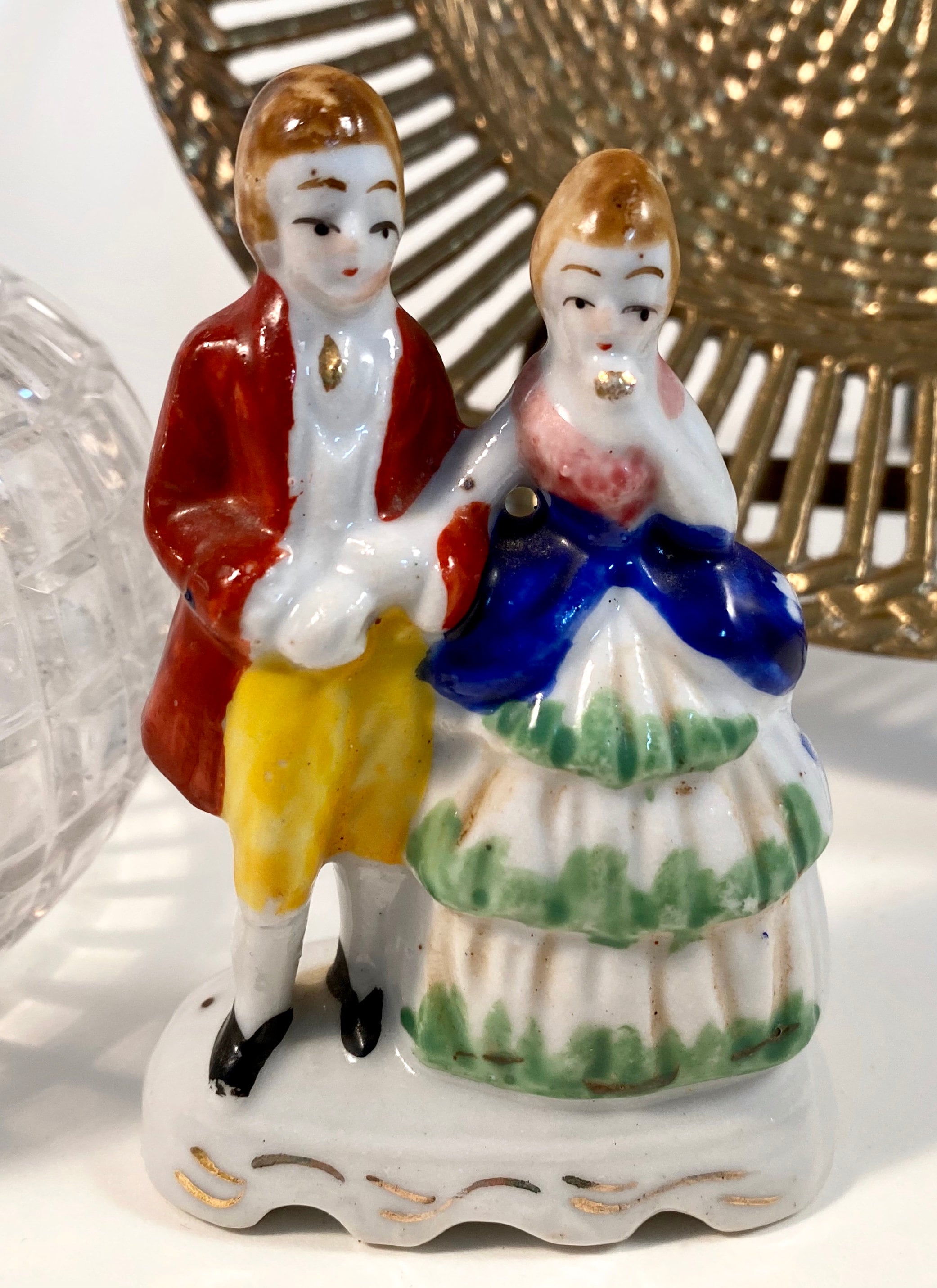 Vintage Ceramic Porcelain Figurine | Man Woman Couple in Period Costume ...