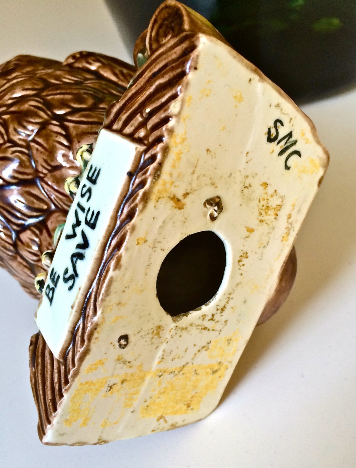 Vintage Retro Ceramic Owl Bank be Wise Save Coin - Etsy