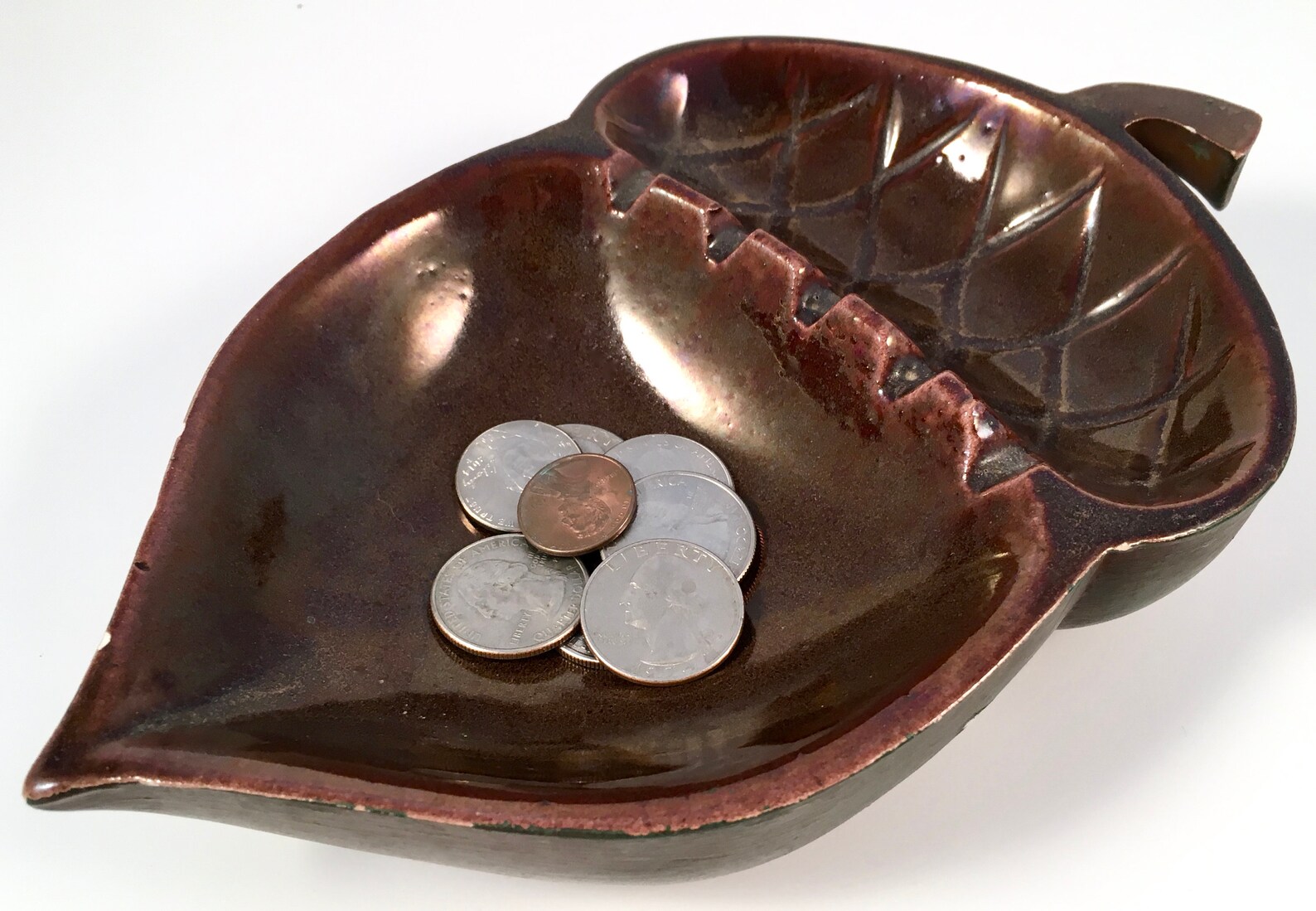 Vintage Glazed Ceramic Acorn Ashtray Pottery Acorn Trinket Etsy