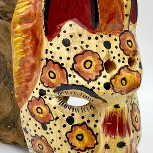 Carved and Painted Mask Decor | Indigenous Folk Art Mask | Lion Mask ...