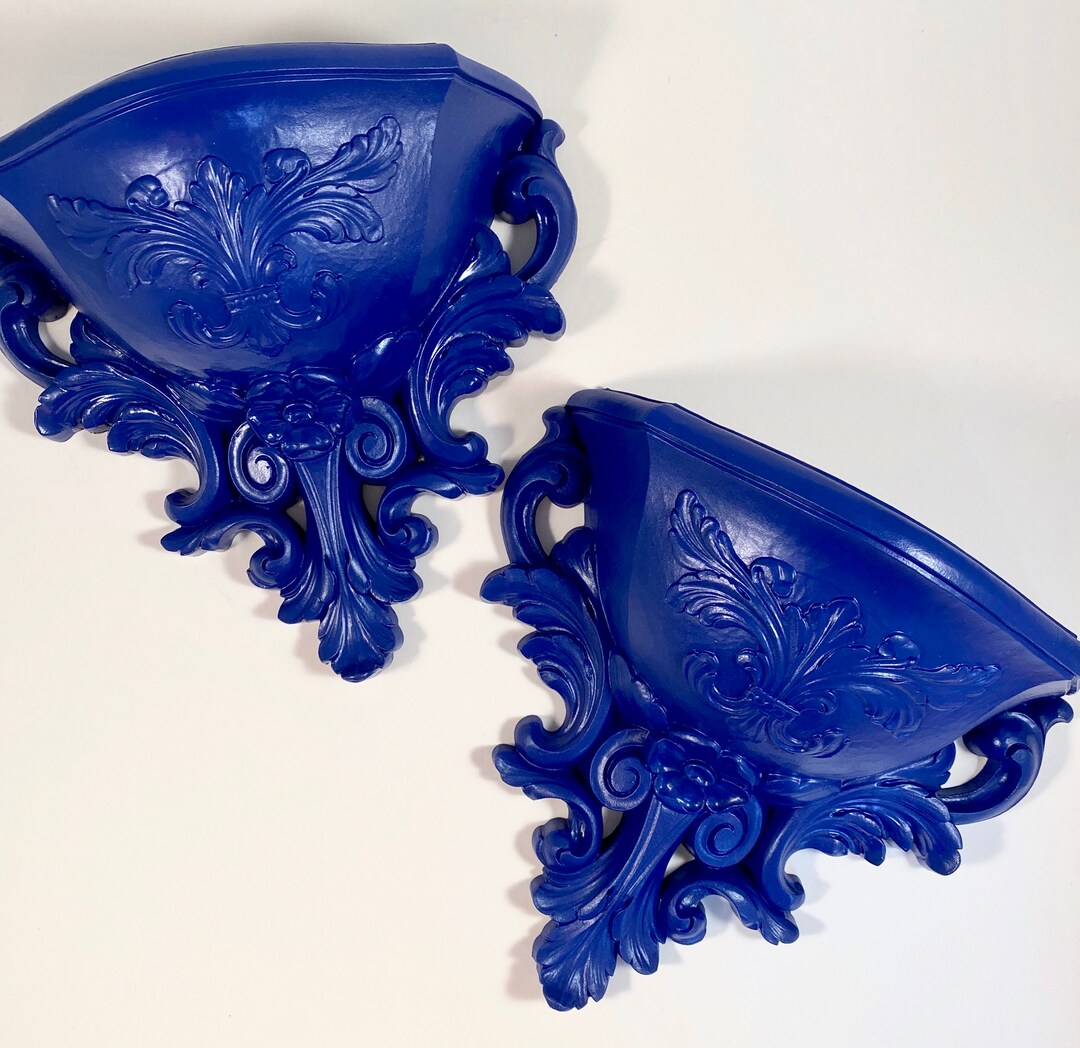 Vintage Wall Pocket Planters | Decorative Wall Pockets | Acanthus Leaf ...