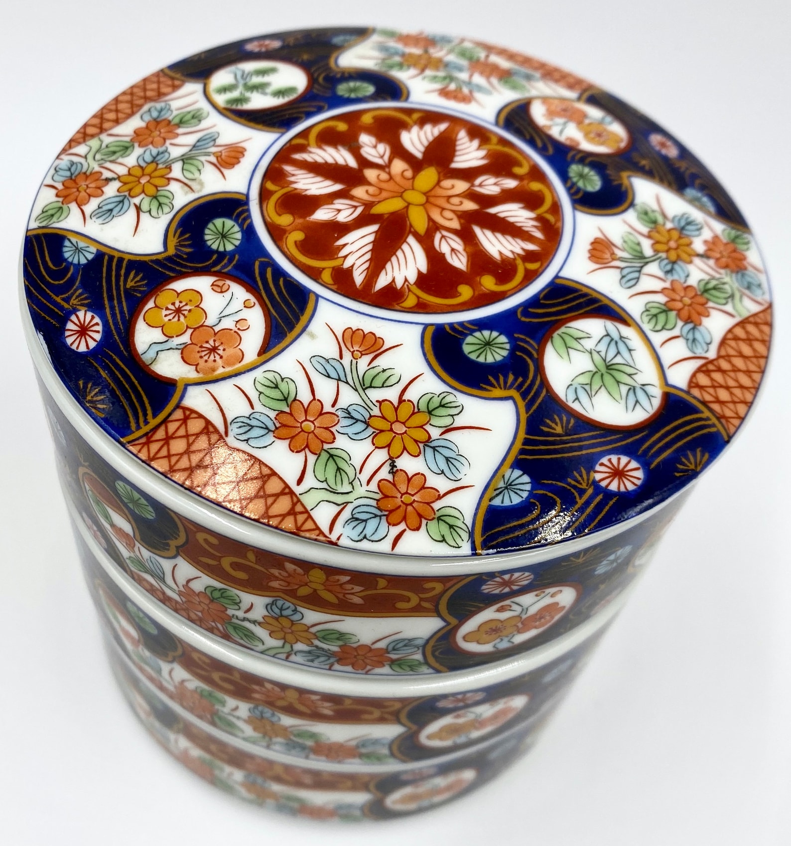 Charming Vintage Ceramic Porcelain Stacking Box Set | Collectible OMC ...