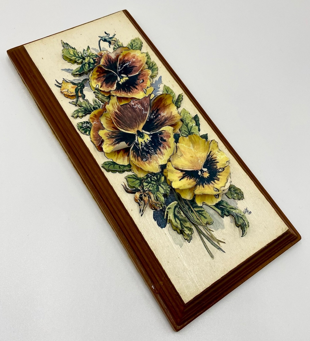 Vintage Pansy Flower Art | Layered Dimensional Paper Art | 3D Pansy ...