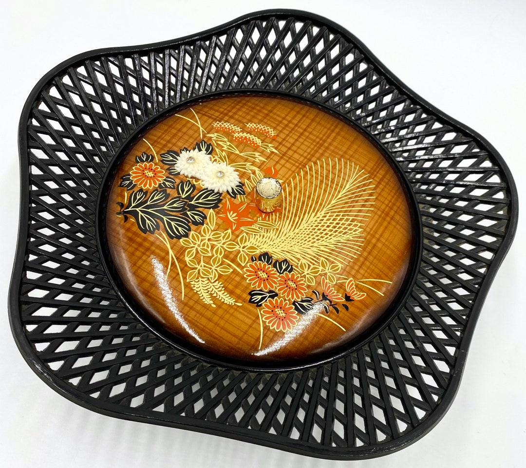 Vintage Japanese Lattice Edged Bowl With Lid | Otagiri Bowl With Pretty ...