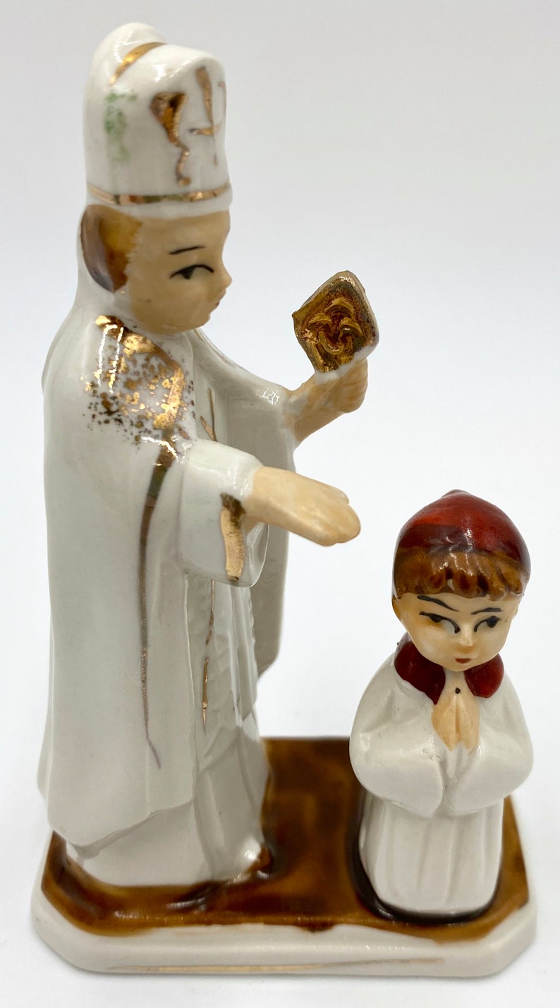Vintage First Holy Communion Figurines Painted Ceramic - Etsy