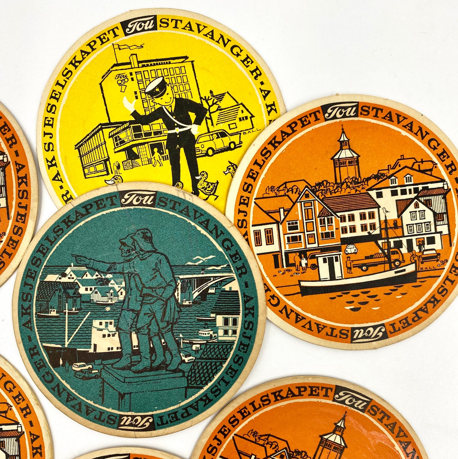 Vintage European Scandinavian Norwegian German Beer Coasters ...