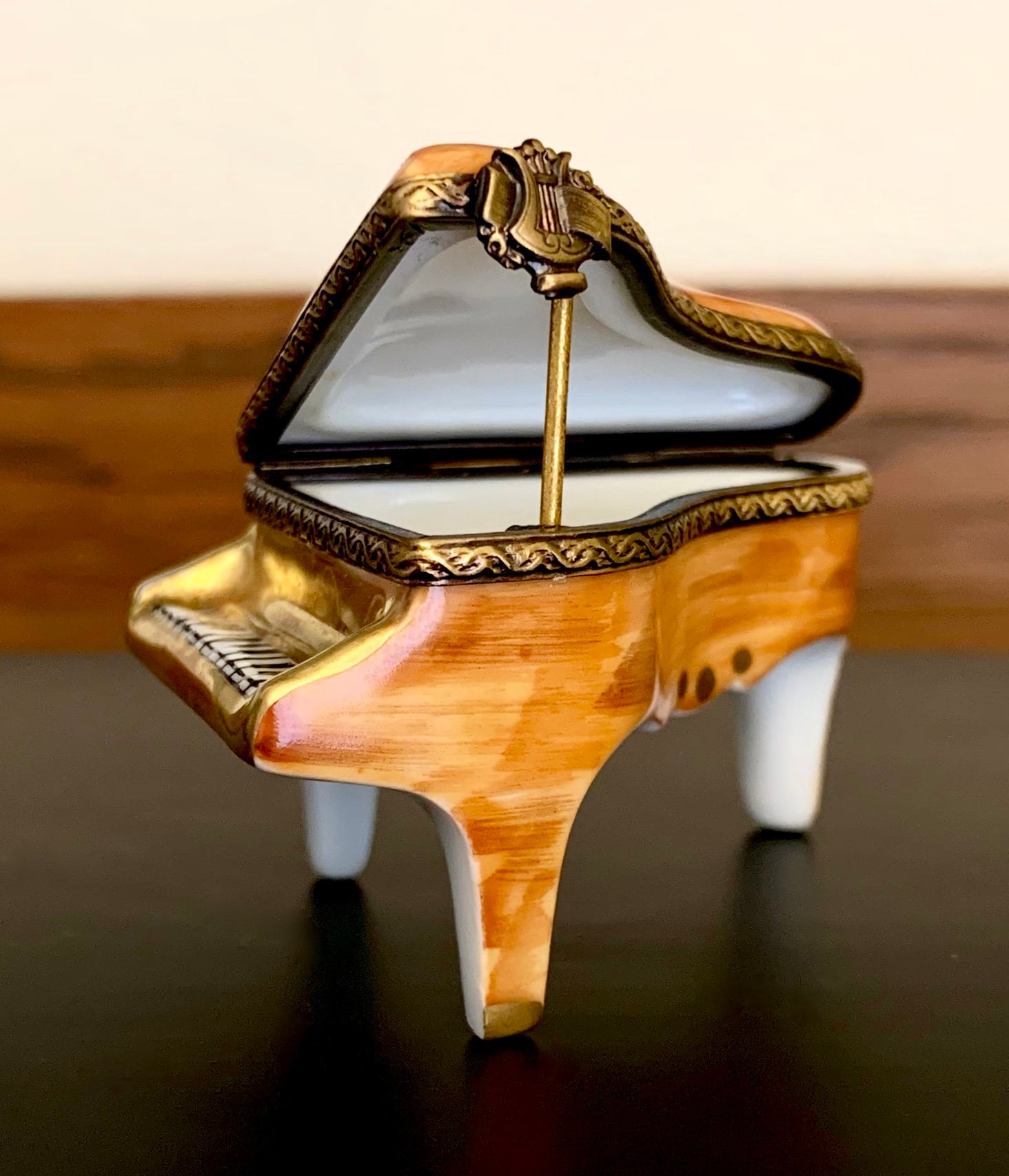 Limoges Piano Trinket Box | Limoges Hinged Box | Grand Piano Trinket ...