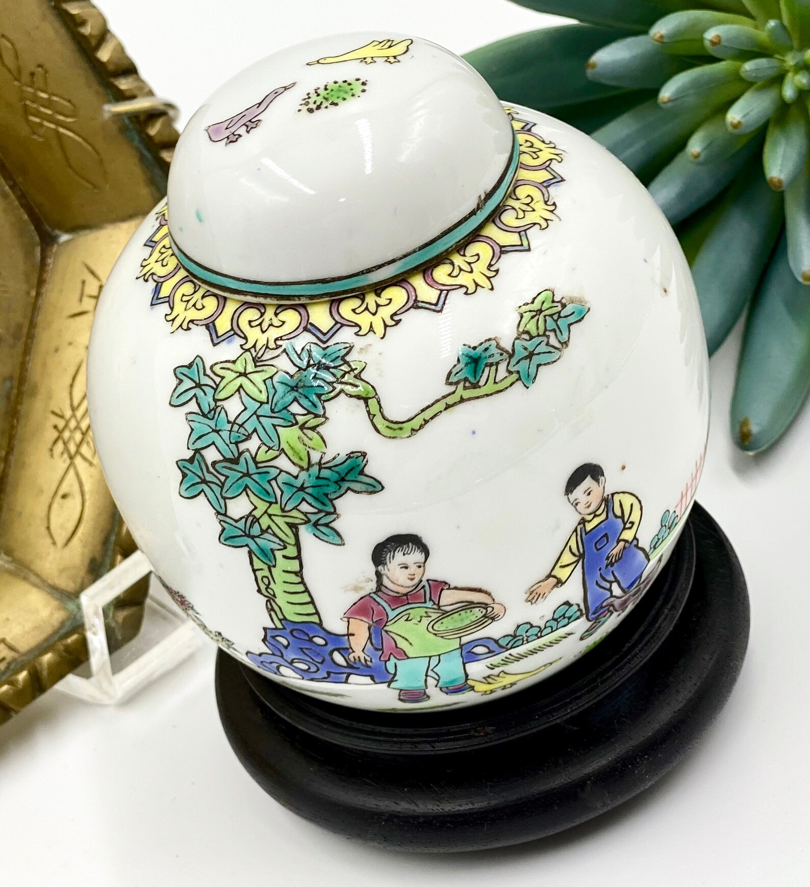 Darling Vintage Ceramic Porcelain Ginger Jar Chinese Ginger | Etsy