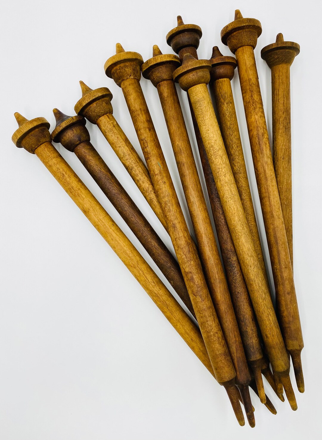 Antique Wooden Spinning Spools | Wooden Spinning Needles | Awesome Warm ...