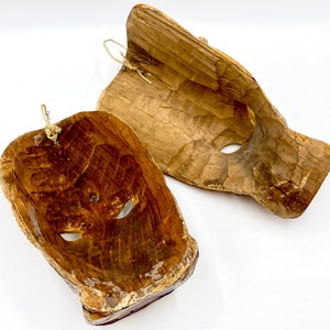 Carved and Painted Mask Decor | Indigenous Folk Art Mask | Lion Mask ...