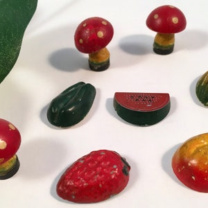 Vintage Retro Kitchen Magnets | Tiny Refrigerator or Memo Board Magnets ...