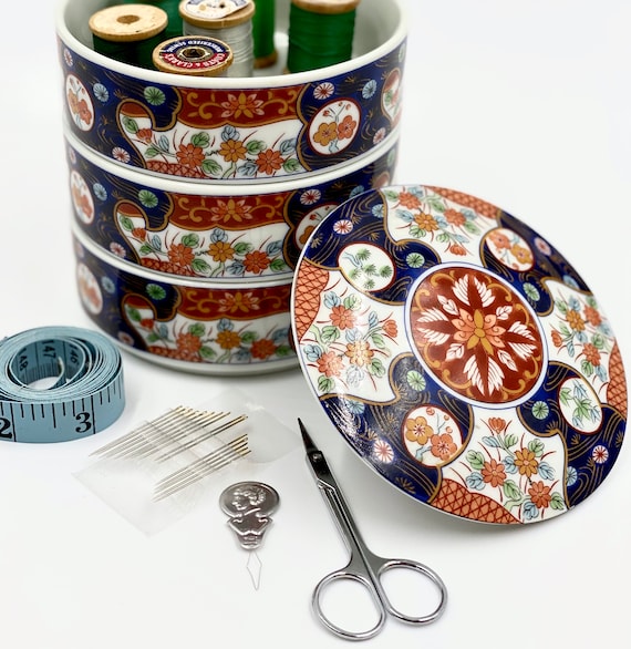 Charming Vintage Ceramic Porcelain Stacking Box Set | Etsy