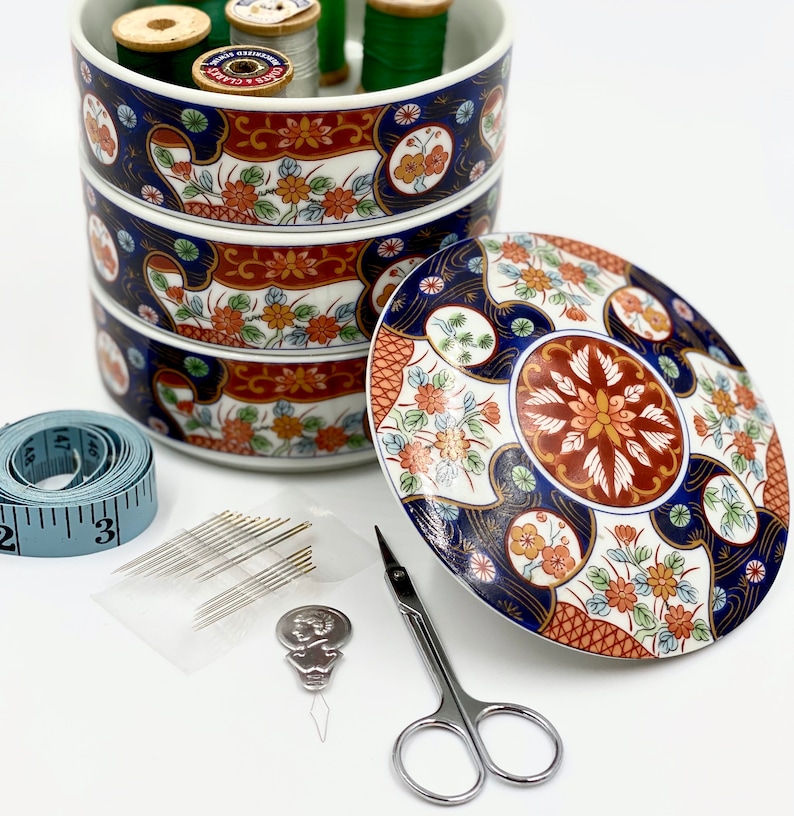 Charming Vintage Ceramic Porcelain Stacking Box Set | Collectible OMC ...