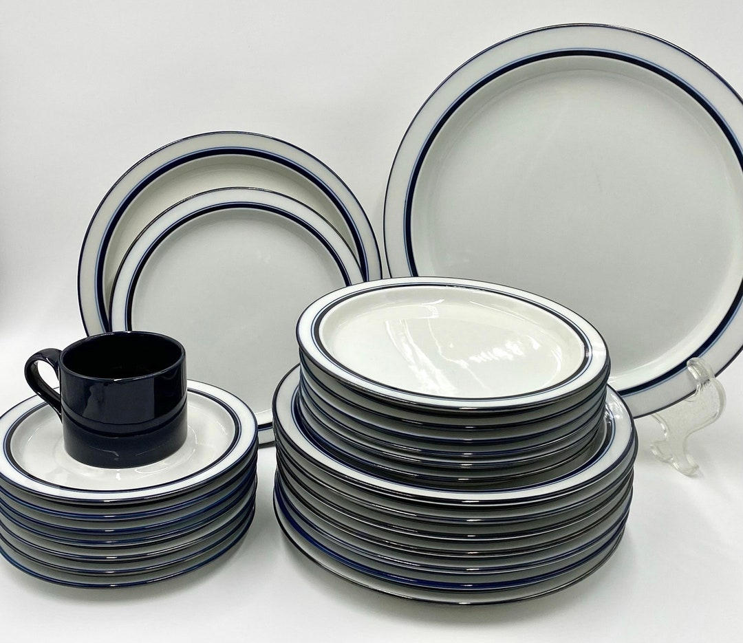 Vintage Dansk Bistro Christianshavn Plates | Blue & White Dinnerware ...