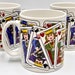 Vintage Ceramic Coffee Mugs Card Game Mugs Mugs With Face Cards Bridge ...