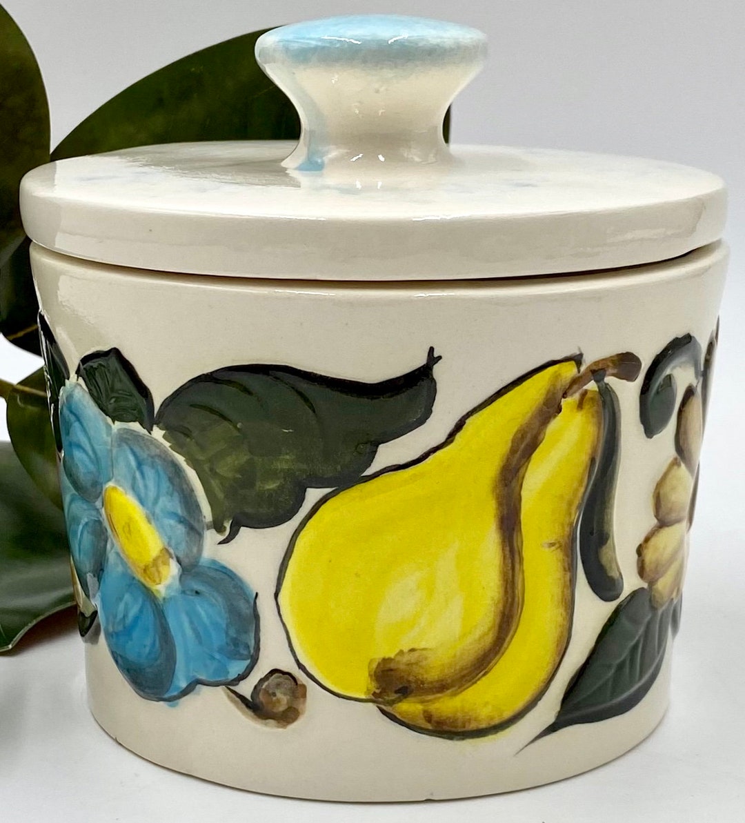 Vintage Ceramic Jar Canister | Pet Treat Jar | "drippings" Grease Jar ...